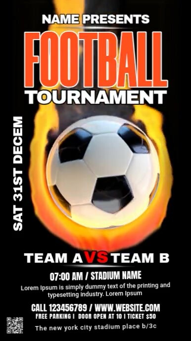 Maximalist Soccer Football Match Instagram Story Template | PosterMyWall