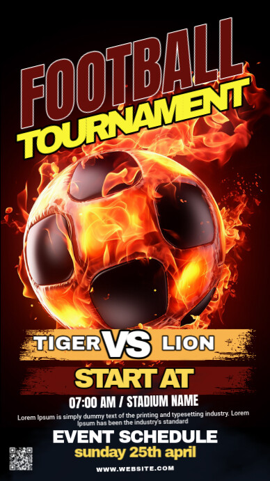 Maximalist Soccer Football Match Instagram Story Template | PosterMyWall