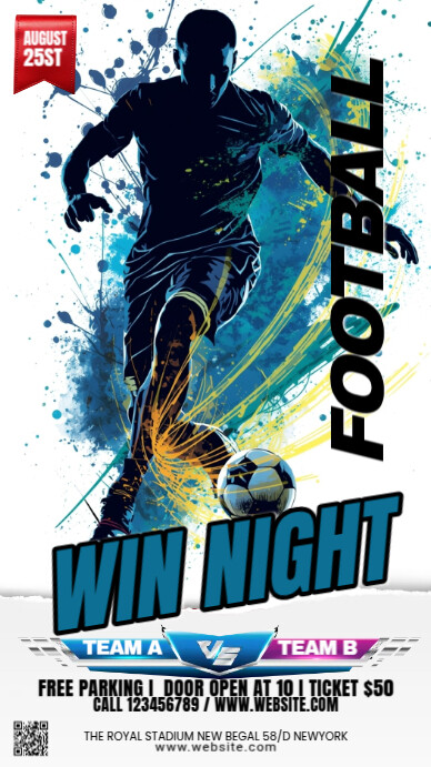 Maximalist Soccer Instagram Story Template | PosterMyWall