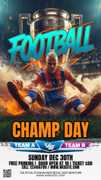 Maximalist Soccer Instagram Story Template | PosterMyWall