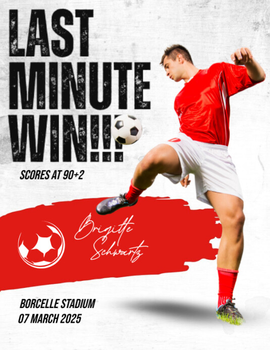 Copy of Maximalist Soccer Player Flyer (us Letter) | PosterMyWall