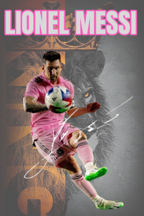 Maximalist Soccer Player Poster Template | PosterMyWall