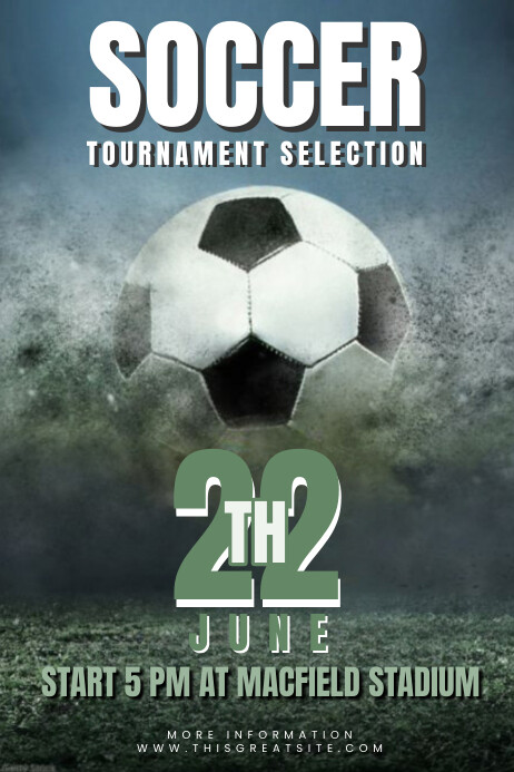 Maximalist Soccer Tournament Selection Poster Template | PosterMyWall
