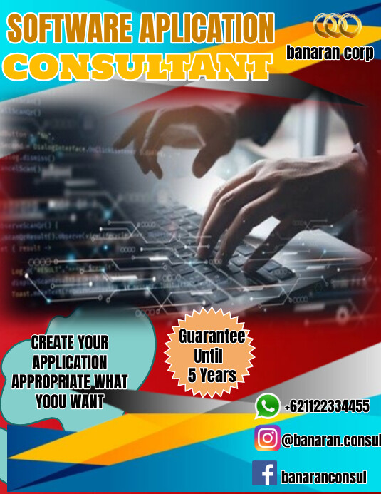 Maximalist Software Application Consultant Fl Template | PosterMyWall