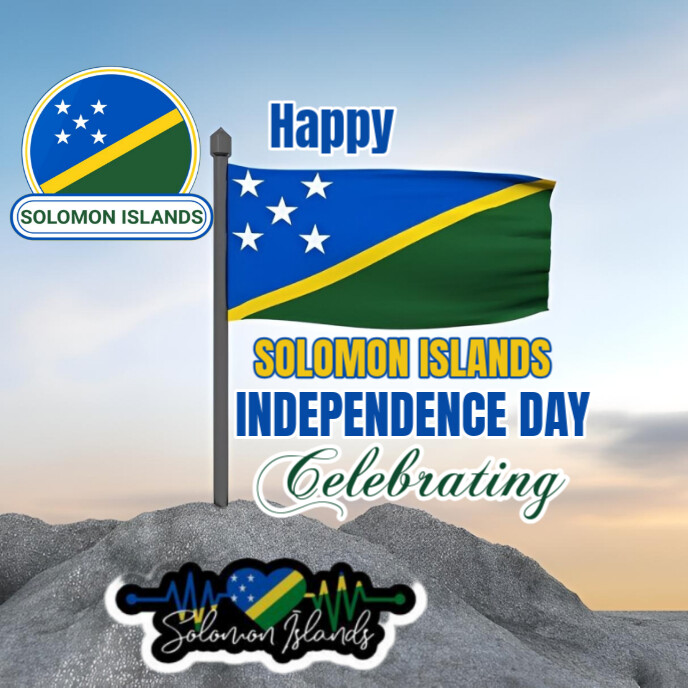 Copy of Maximalist Solomon Islands Independence Day Flyer Album Cover ...