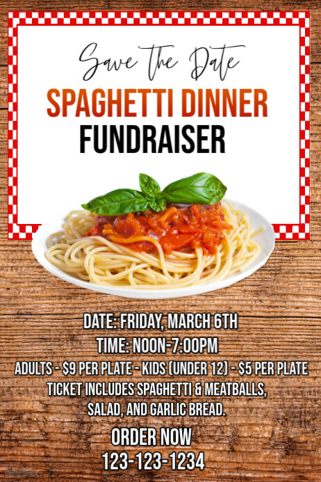 Copy of Maximalist Spaghetti Dinner Poster | PosterMyWall