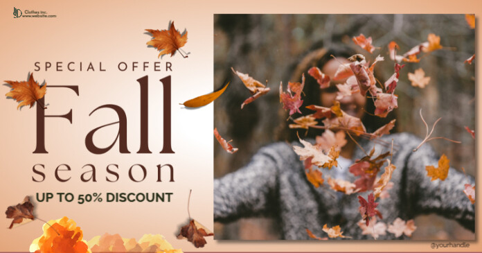 Maximalist Special Fall Season Discount Facebook Shared Image Template ...