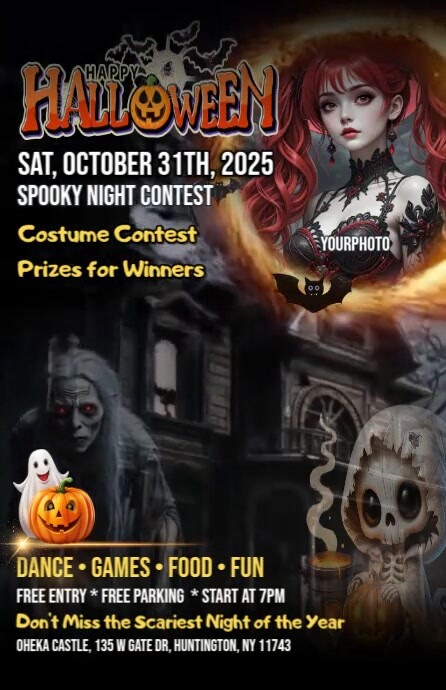 Modèle Maximalist Spooky Night Halloween Contest Party 2025 – Dance ...