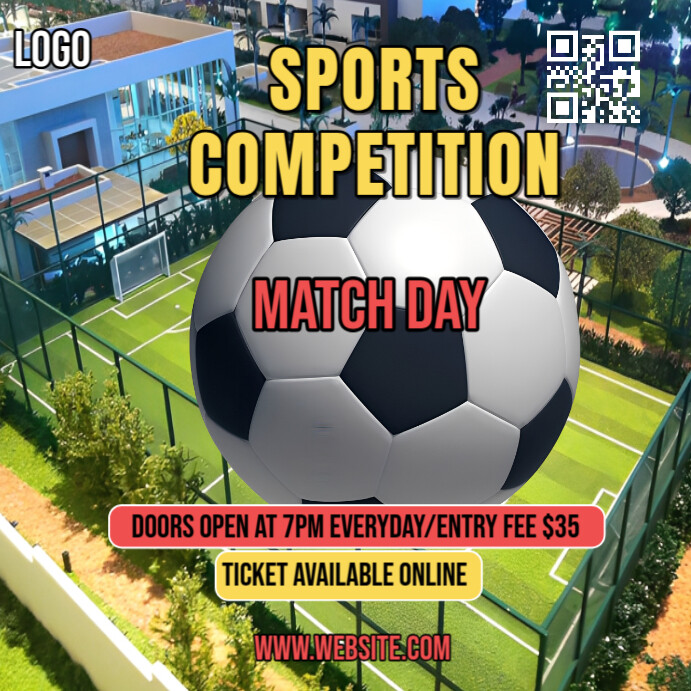 Maximalist Sports Competition Flyer Template Instagram Post | PosterMyWall