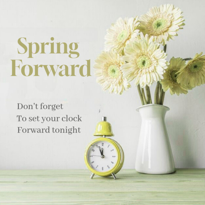 Maximalist Spring Forward Instagram Post Template | PosterMyWall