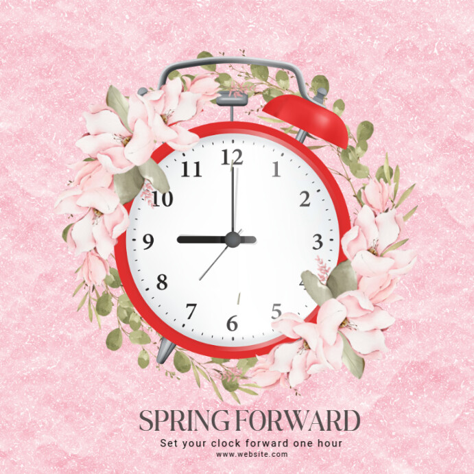 Maximalist Spring Forward Instagram Post Template | PosterMyWall