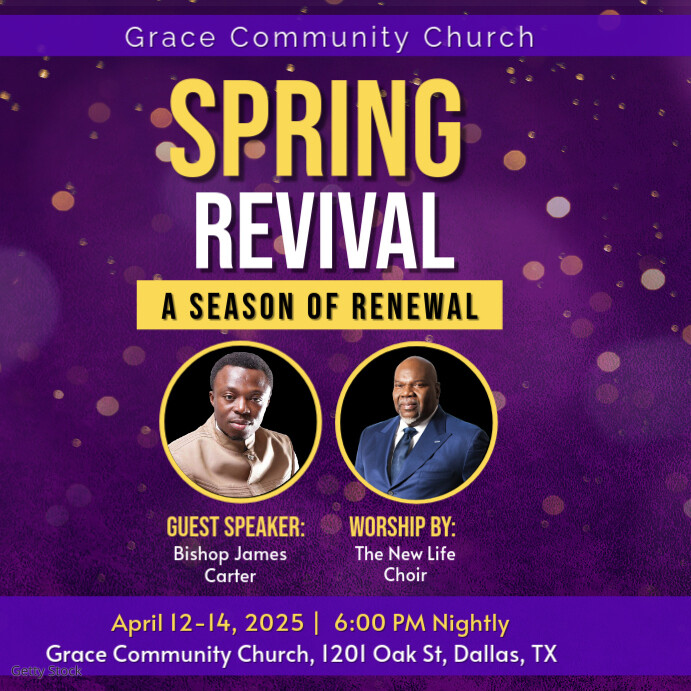 Copy of Maximalist Spring Revival Service Flyer Instagram Post ...