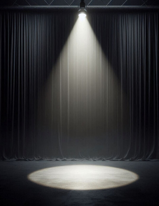 Maximalist Stage Backdrop Spotlight Flyer (us Letter) Template ...