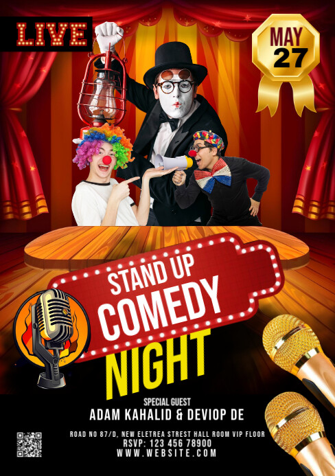 Copy of Maximalist Stand Up Comedy A5 | PosterMyWall