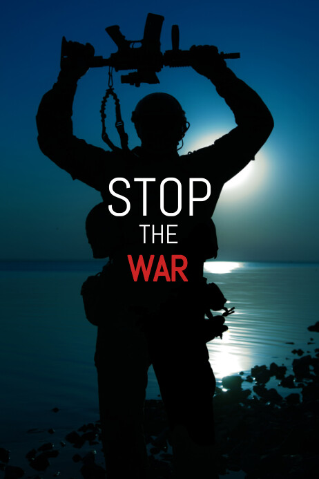 Maximalist Stop The War Poster Modelo | PosterMyWall