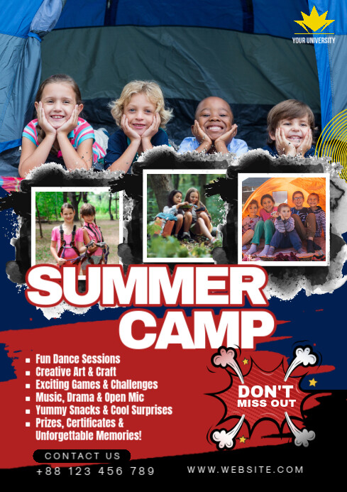 Plantilla de Maximalist Summer Camp A1 | PosterMyWall