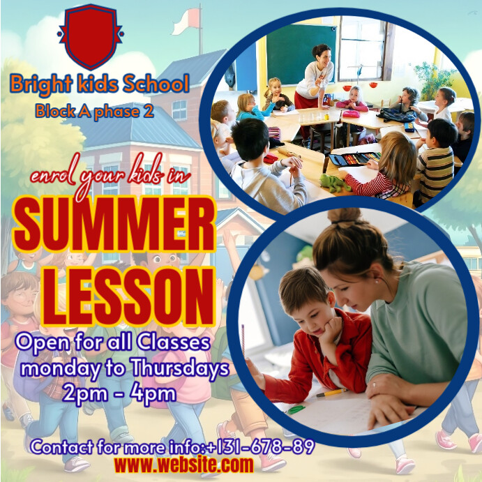 Maximalist Summer Lesson/holiday Lesson Flyer Instagram Post Template ...