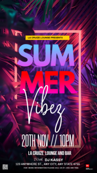 Black Maximalist Summer Party Instagram Story Template | PosterMyWall