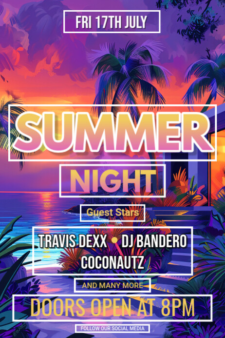 Maximalist Summer Poster Template | PosterMyWall