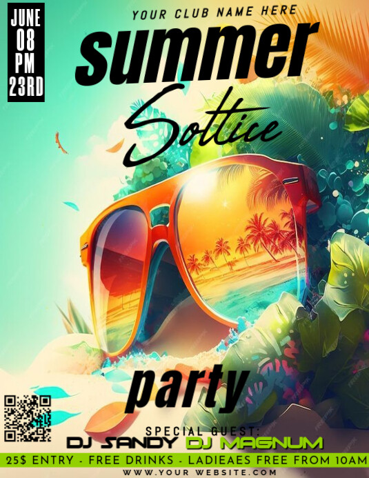 Copy of Maximalist Summer Soltice Party Flyer (us Letter) | PosterMyWall