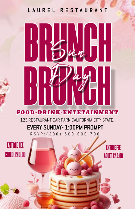 Maximalist Sunday Brunch Invitation Template | PosterMyWall