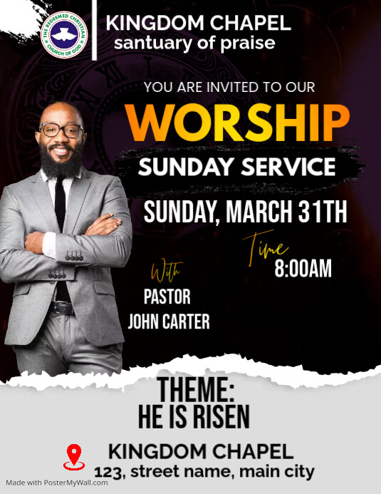 Copy of Maximalist Sunday Service Flyer Flyer (us Letter) | PosterMyWall