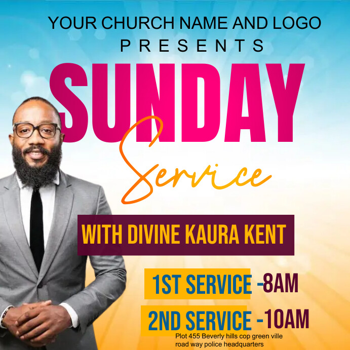 Maximalist Sunday Service Instagram Post Template | PosterMyWall