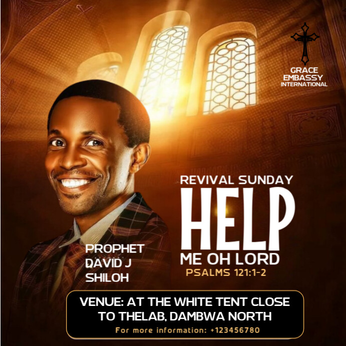 Maximalist Sunday Service Invitation Instagram Post Template | PosterMyWall