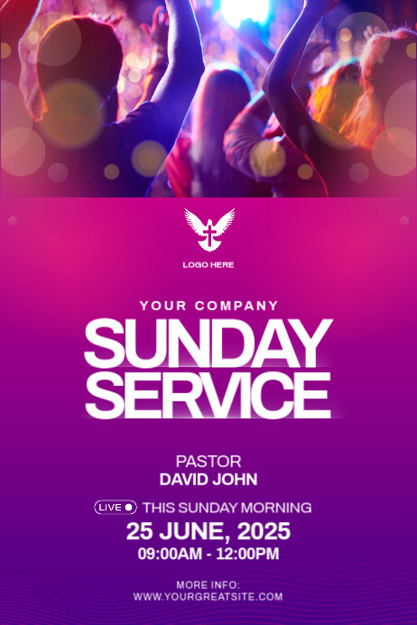 Maximalist Sunday Service Poster Template | PosterMyWall