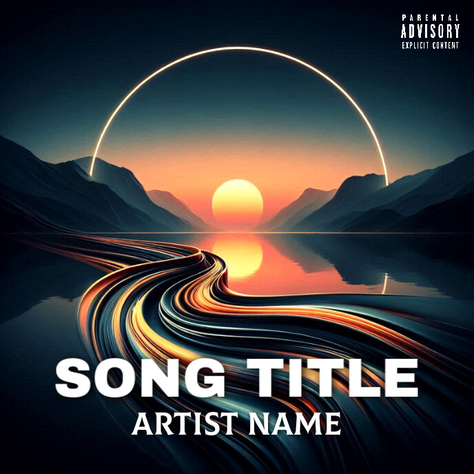 Copy of Maximalist Sunset Album Cover art design mixtape template ...