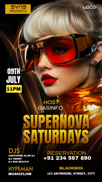 Copy of Maximalist Supernova Saturdays Flyer Instagram Story | PosterMyWall