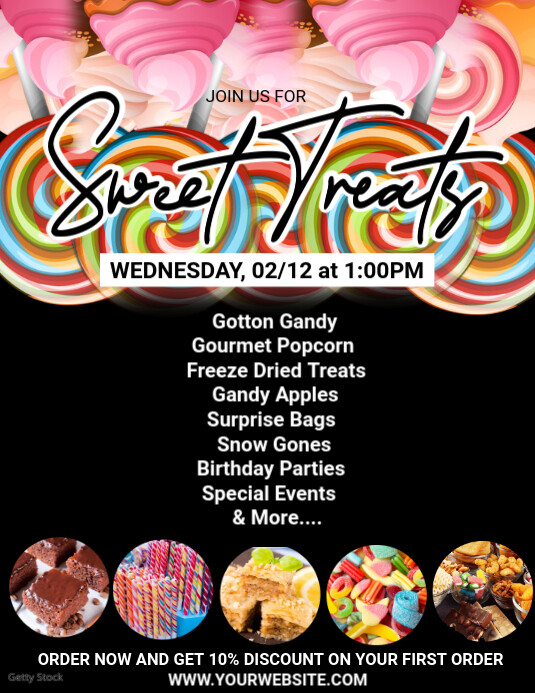Copy of Maximalist Sweet Treats Flyer Flyer (us Letter) | PosterMyWall