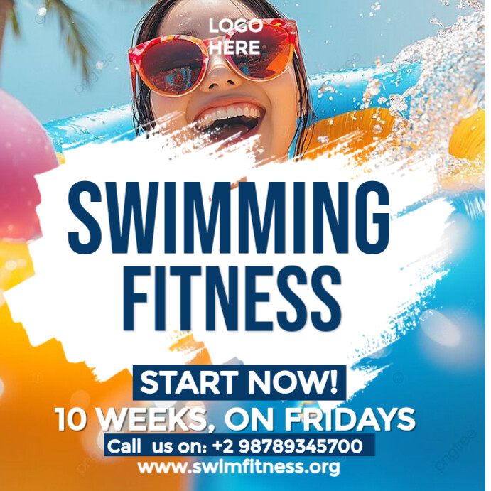 Maximalist Swimming Fitness Instagram Post Template | PosterMyWall