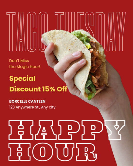 Copy of Maximalist Taco Tuesday Deal Poster Flyer Ads Instagram ...