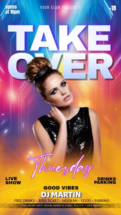 Maximalist Take Over Thursday Night Party Youtube Short Template ...
