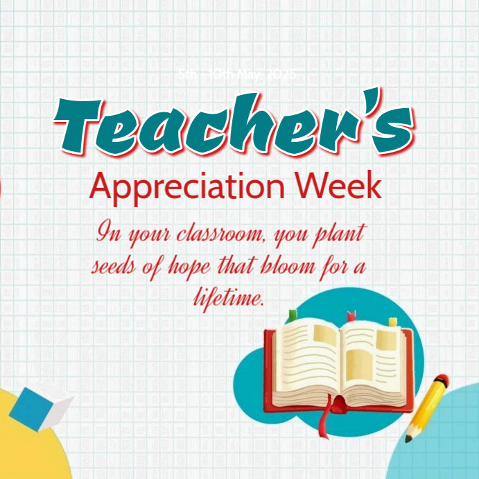 Maximalist Teacher Appreciation Week Instagram Post Template | PosterMyWall