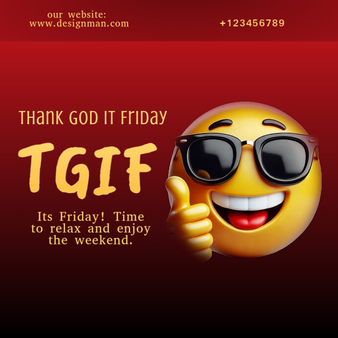 Maximalist Tgif Instagram Post Template | PosterMyWall