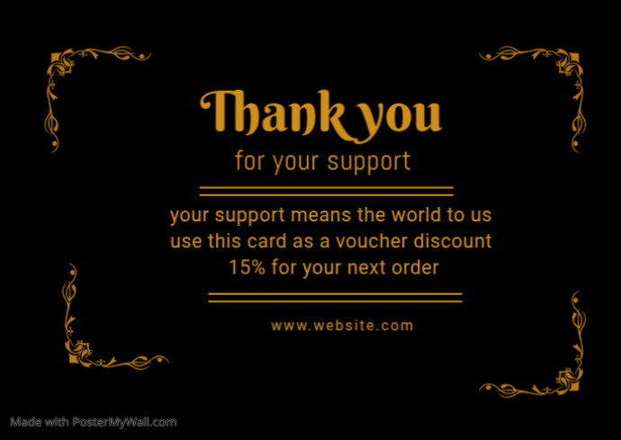 Maximalist Thank You For Your Support Postcard Template | PosterMyWall