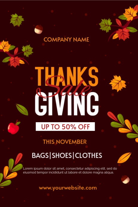 Maximalist Thanks-giving Poster Template | PosterMyWall