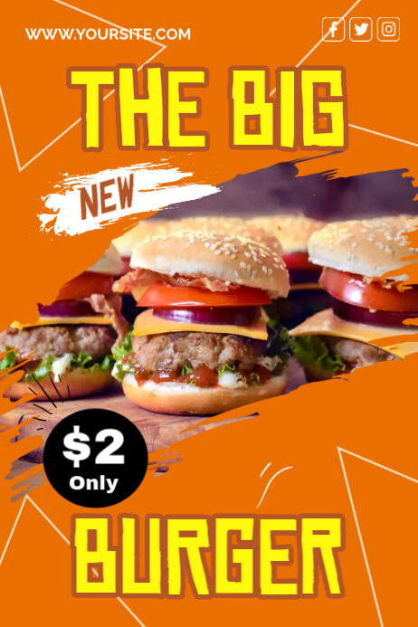 Maximalist The Big Burger Poster Template | PosterMyWall