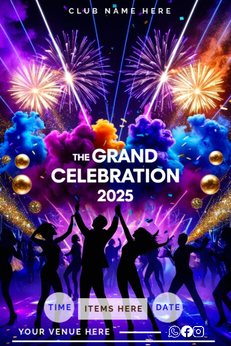 Maximalist The Grand Celebration 2025 Poster – Party Event Poster With ...