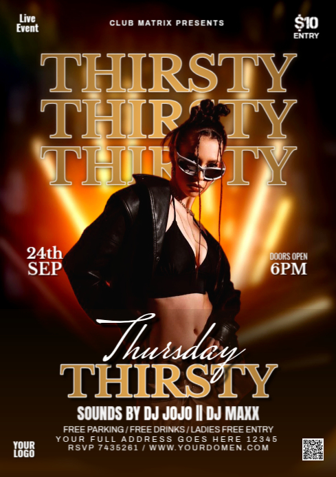 Copy of Maximalist Thirsty Thursday A4 | PosterMyWall
