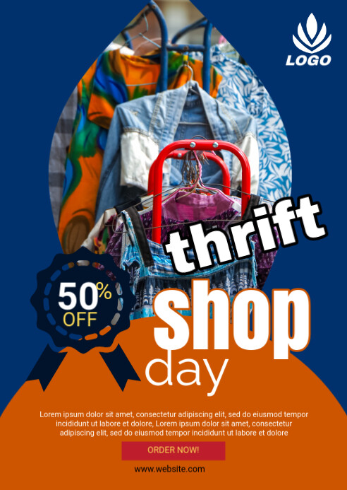 Maximalist Thrift Store Flyer A6 Template | PosterMyWall