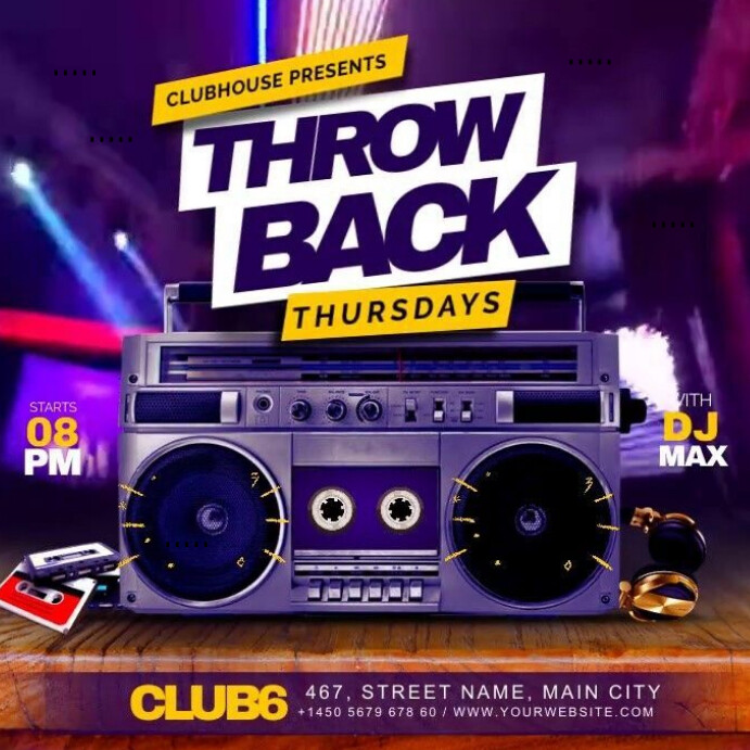 Maximalist Throwback Thursday Instagram Post Templat | PosterMyWall