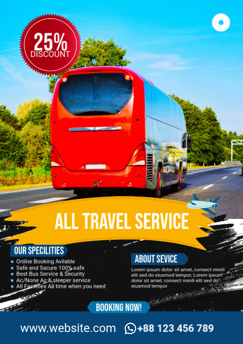 Maximalist Ticket Booking Ad Design A3 Template | PosterMyWall