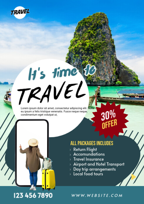 Maximalist Travel Flyer A2 Template | PosterMyWall
