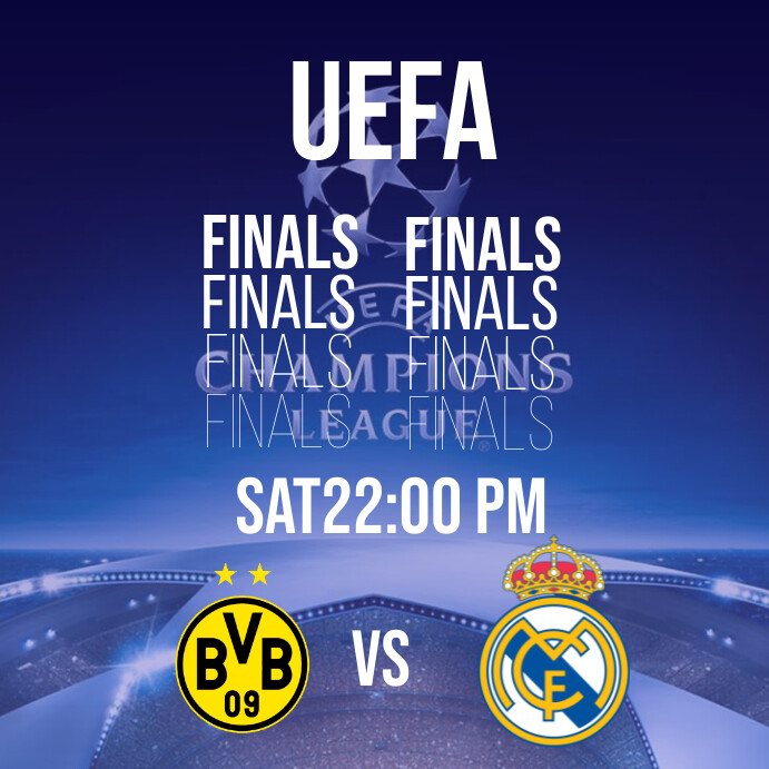 Plantilla de Maximalist Uefa Finals Instagram Post | PosterMyWall