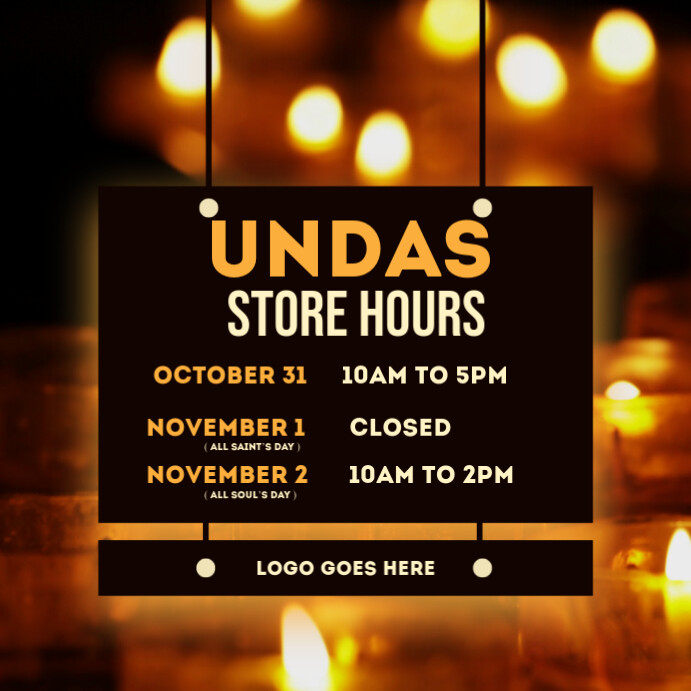 Copy of Maximalist Undas Business Schedule Instagram Post | PosterMyWall