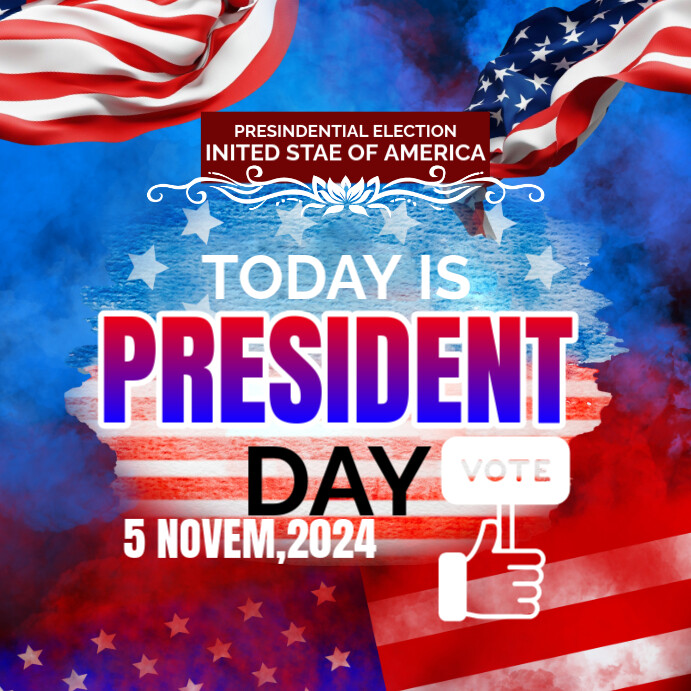 Maximalist Us General Election Day Instagram Post Template | PosterMyWall
