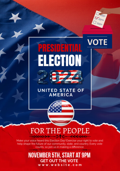 Maximalist Us General Election Template A2 | PosterMyWall